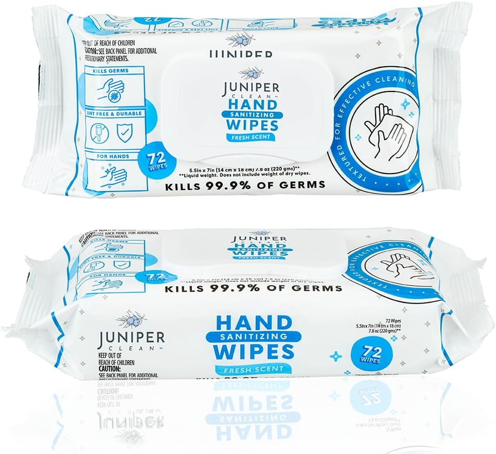 Juniper Clean™ Hand Sanitizing Wipes • 72 Count